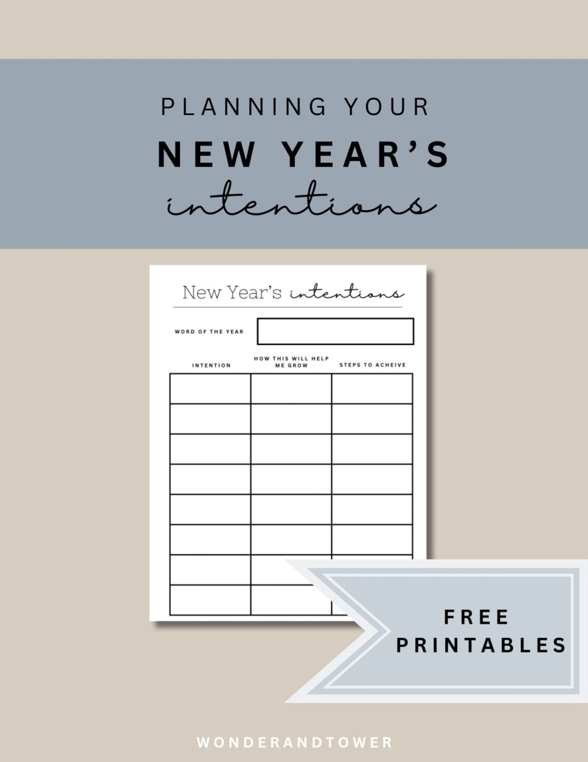 New Year Intentions | + Free Printable