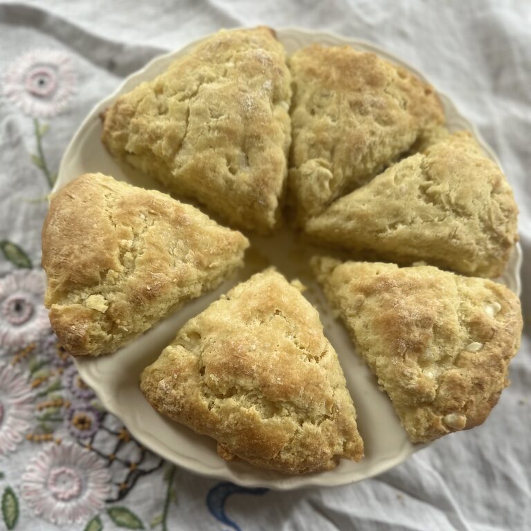 White Chocolate Sourdough Discard Scone Recipe