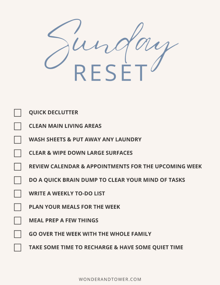 The Sunday Reset: Create a Routine to Start a Calm Week